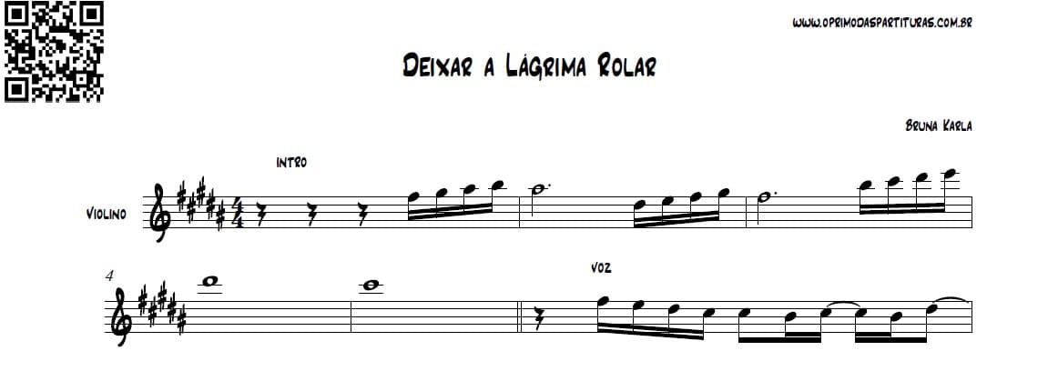Deixar a Lágrima Rolar Partitura Violino - O Primo das Partituras Deixar a Lágrima Rolar Partitura Violino - O Primo das Partituras