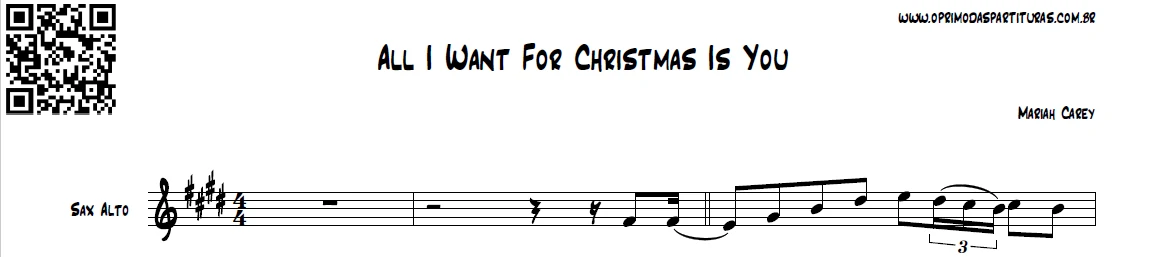 All I Want For Christmas Is You Sax Alto - O Primo das Partituras